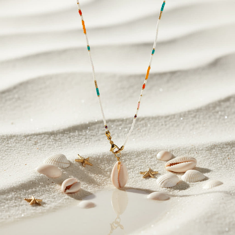 KAWAI Jewellery - Beaded Necklaces: Seashell Pendant – Kawai Jewellery